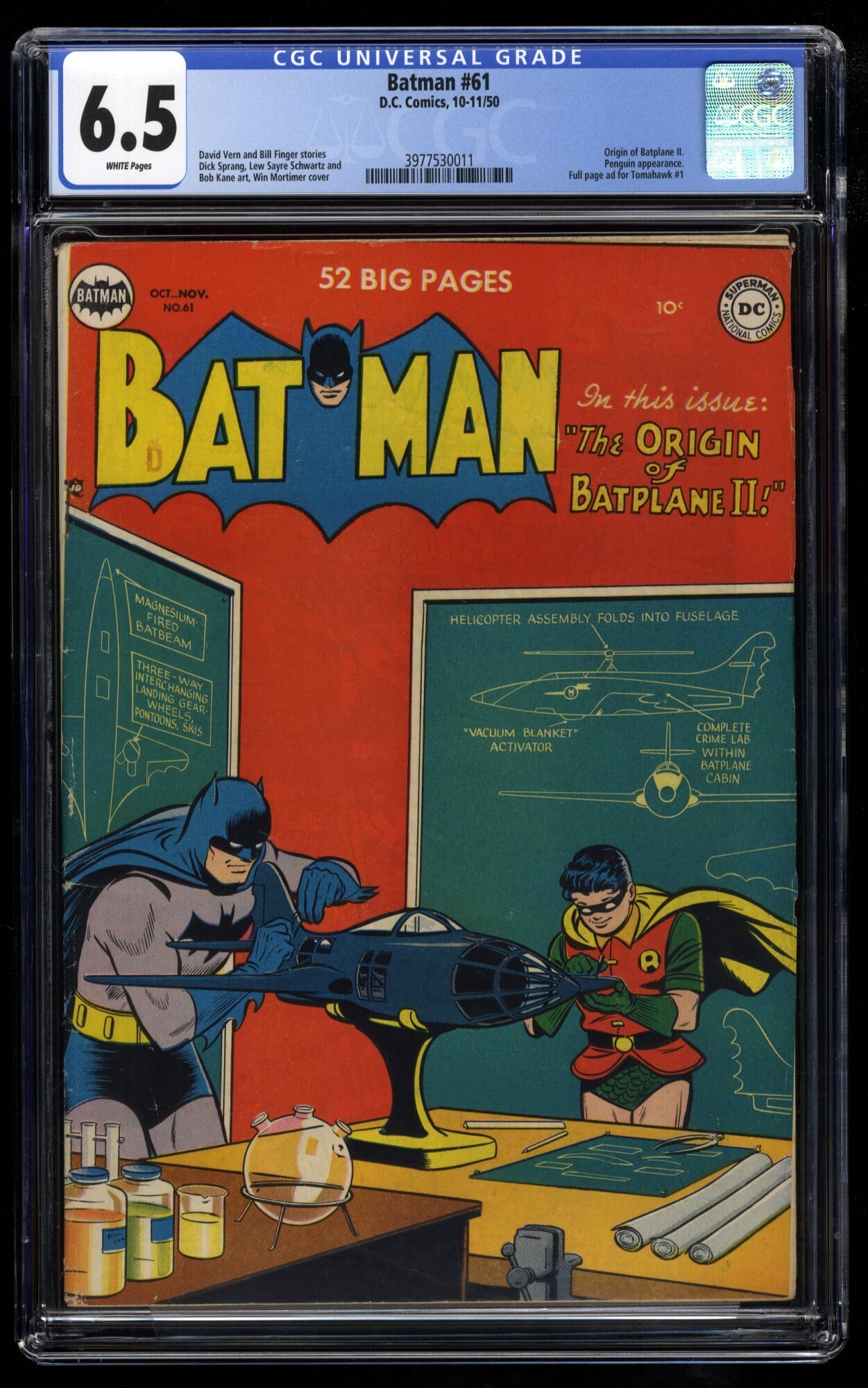 Batman #61 (1950) CGC Graded 6.5 - Origin of Batplane II! | Comic Books ...