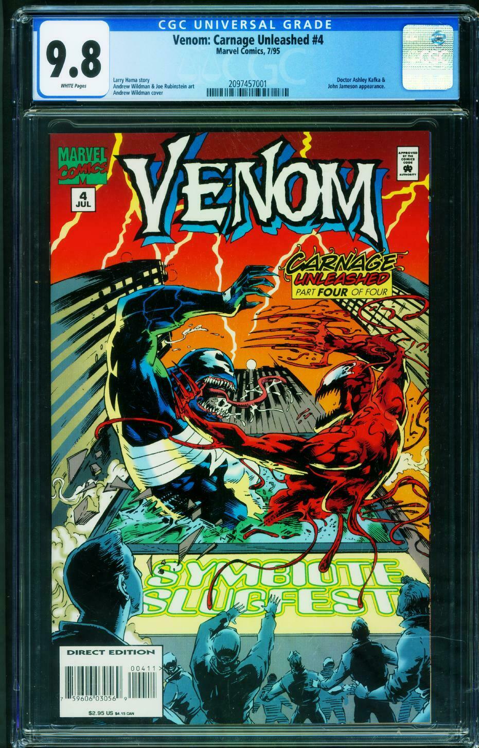 Venom: Carnage Unleashed #4 CGC 9.8-1995 Marvel Comic 2097457001 ...