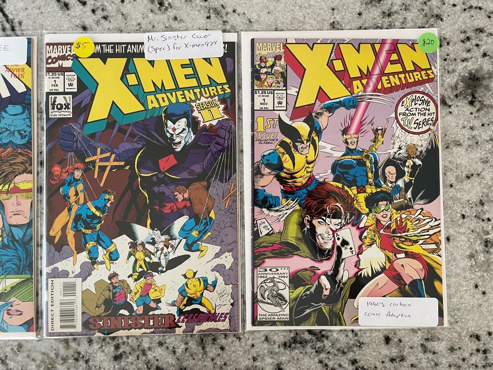 3 Marvel Comic Books X-Men Adventures 1 Season 2 1 + X-Men 11 NM 1st ...