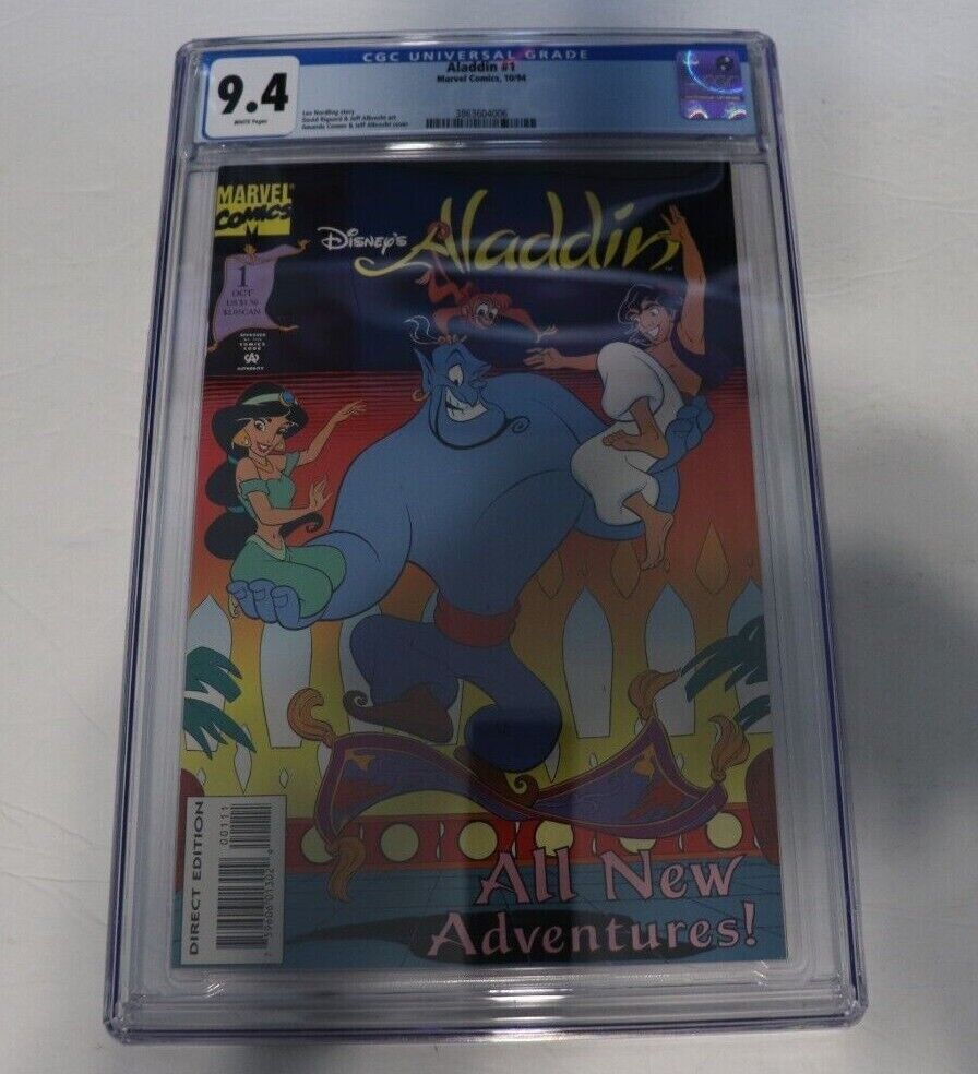 Aladdin #1 CGC 9.4 Disney Classic Animated Movie Marvel 1994 All New ...