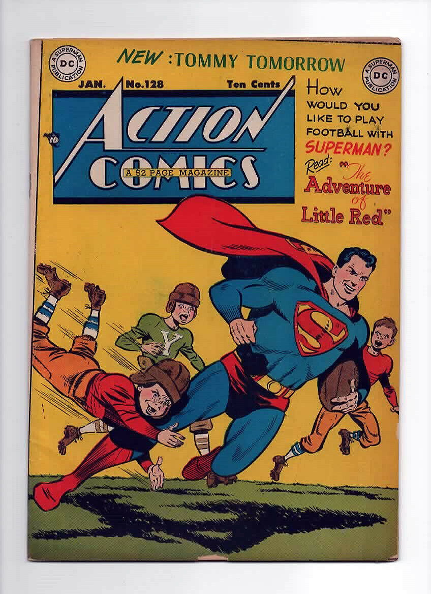 Acton Comics 128, VF- (7.5), 1948 DC Comics, Football Cover, Golden AGE ...