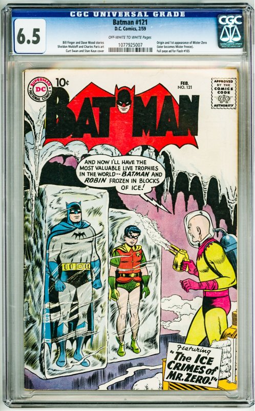 Batman #121 (1959) CGC 6.5! OWW Pages! 1st App of Mister Freeze ...