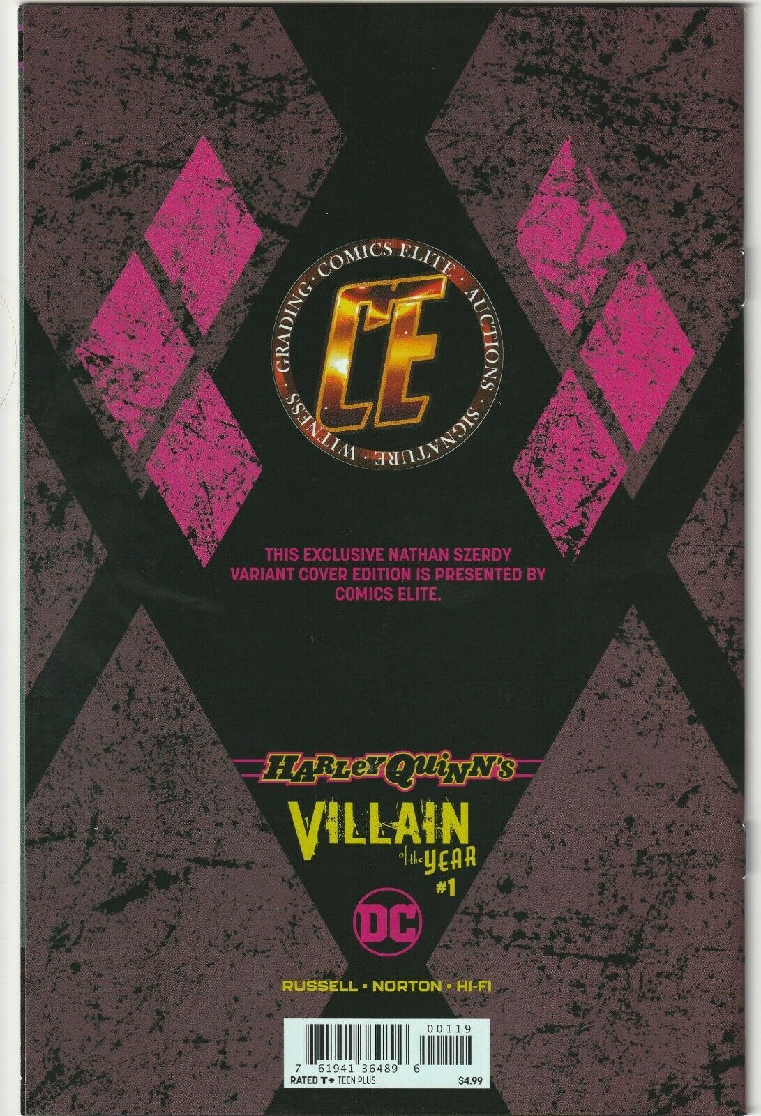Harley Quinn's Villain Of The Year# 1 Szerdy Comic Elite Exclusive C ...