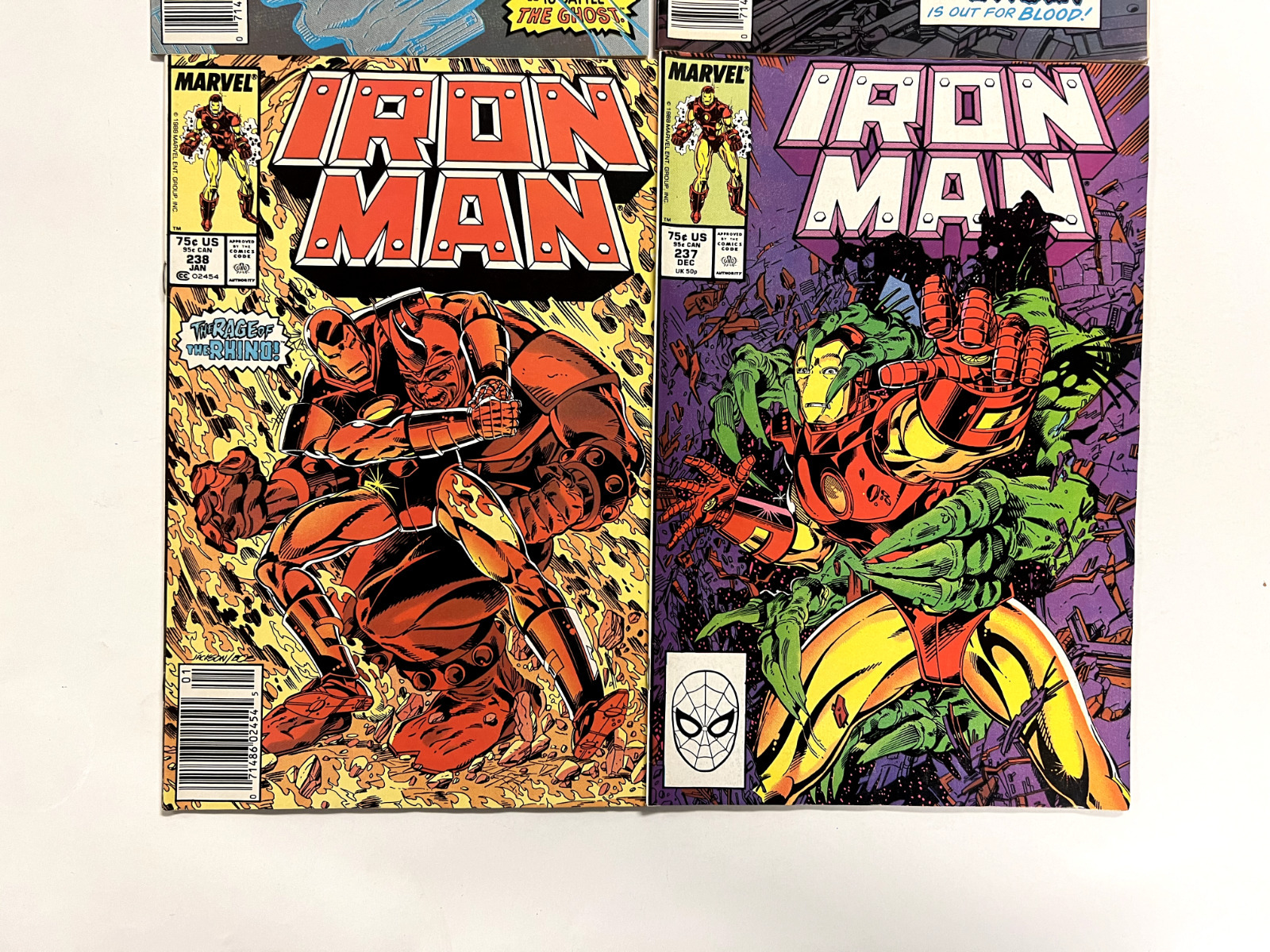 4 Iron-Man Marvel Comic Books #237 238 239 240 Spiderman Iron-Man Thor ...
