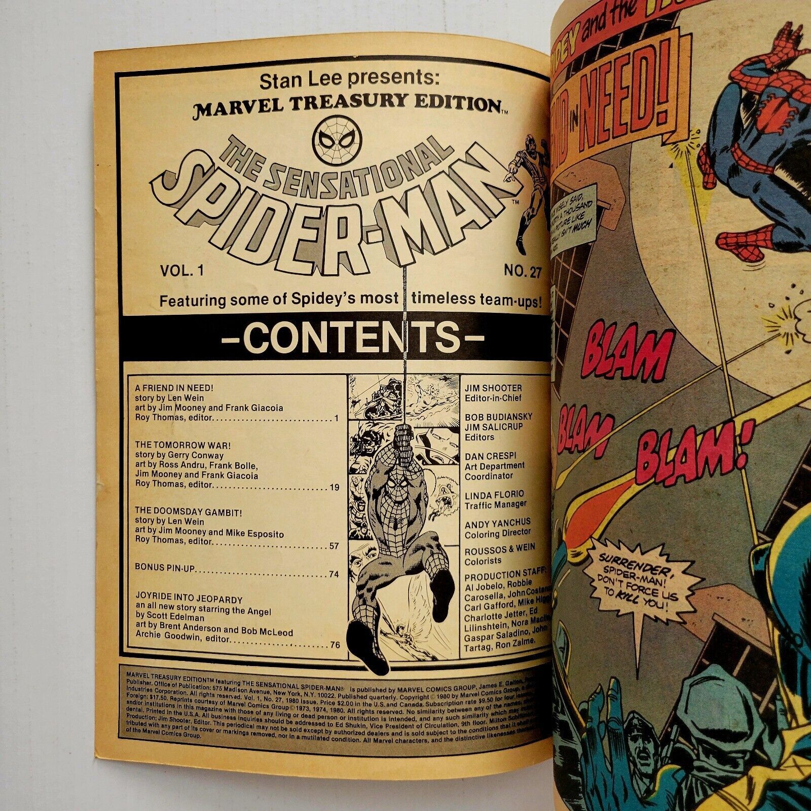 Marvel Treasury ED #27 (1980) Sensational Spider-Man Ft Hulk, Kang ...