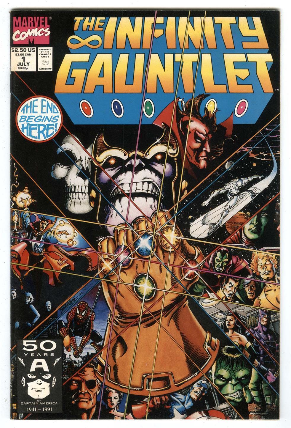 Infinity Gauntlet #1 July 1991 Key Issue! AVENGERS INFINITY WAR 1st ...