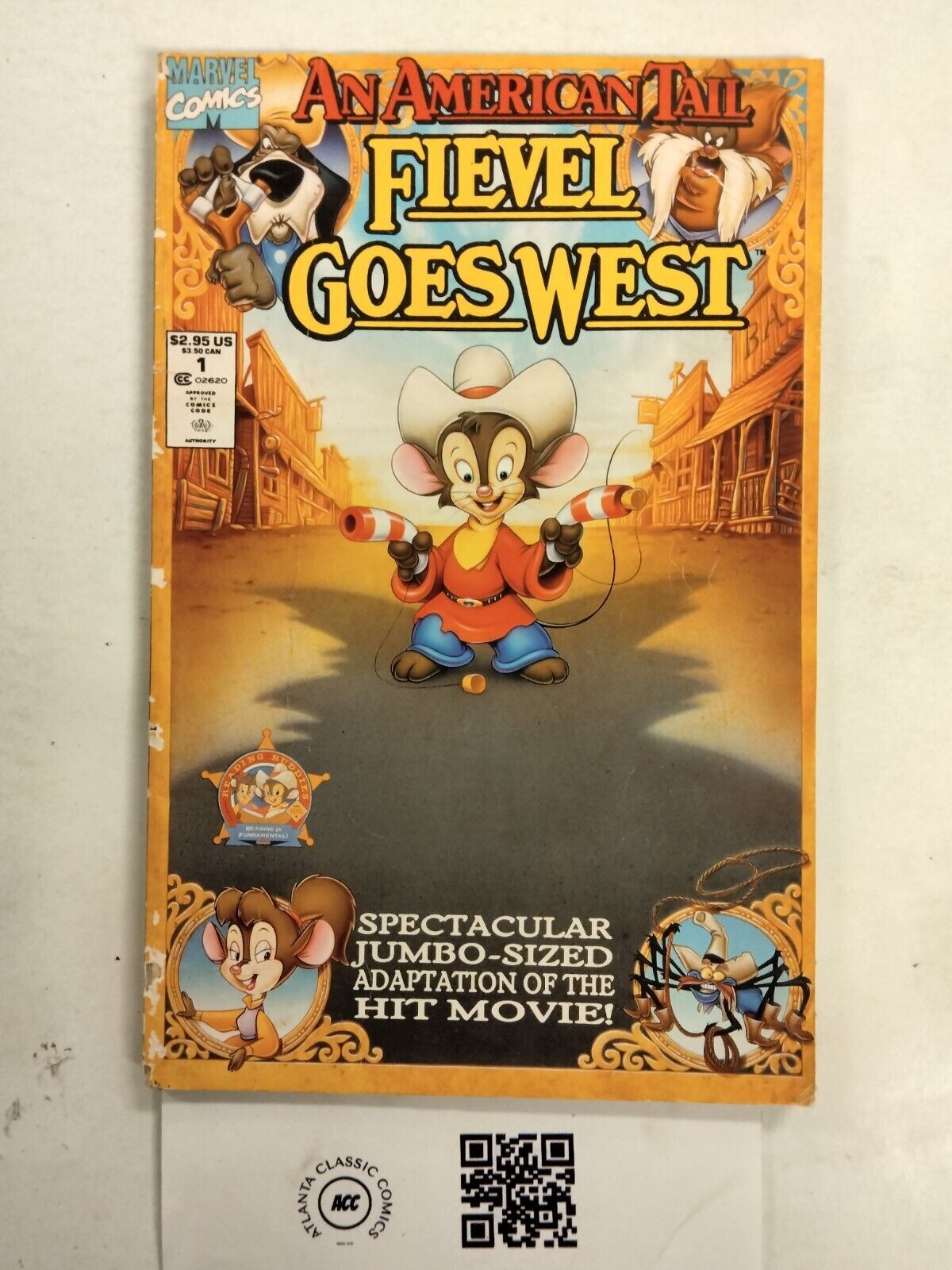 An American Tail Fievel Goes West #1 FN Marvel Comic Book 3 TJ68 ...
