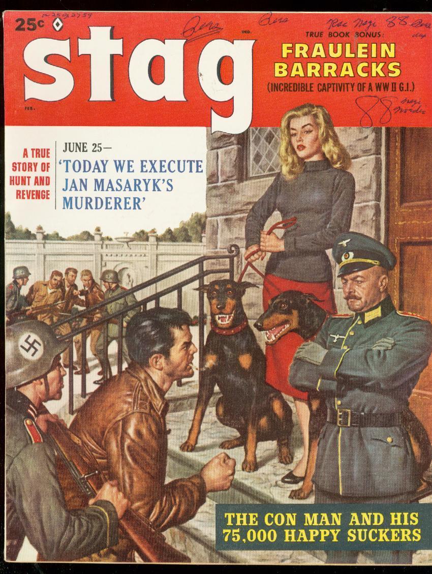 Stag Magazine FEB 1959-Wild Nazi Woman Cover-Cheesecake FN- | Comic ...