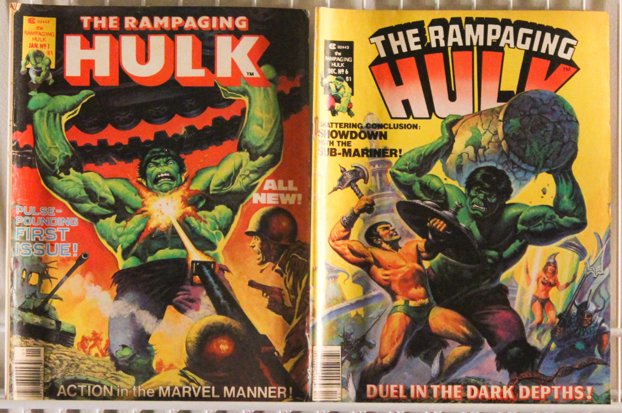 Lot of 2 Issues of The Rampaging Hulk : #1 and #6 (1977) | Comic ...