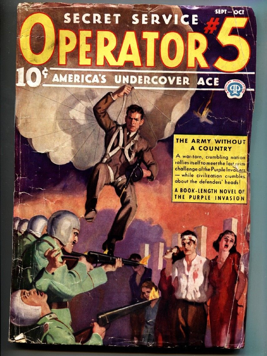 Operator #5 9/1937-Popular-hero pulp-Purple Invasion Series | Comic ...