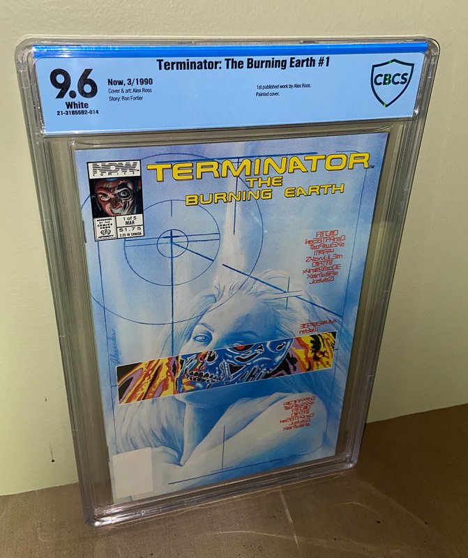 Terminator: Burning Earth #1 /CBCS 9.6 NM+ / 1st Alex Ross / 1990 ...