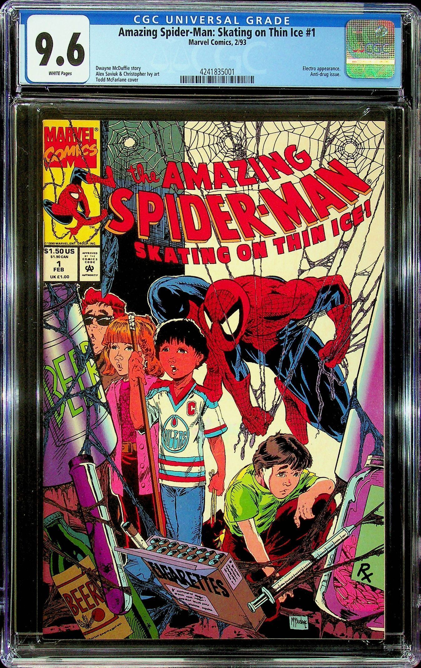 The Amazing Spider-Man: Skating on Thin Ice (1990) - CGC 9.6 - Cert ...
