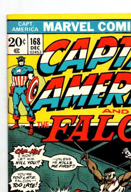 Captain America #168 - 1st appearance Baron Helmut Zemo - KEY - Falcon ...