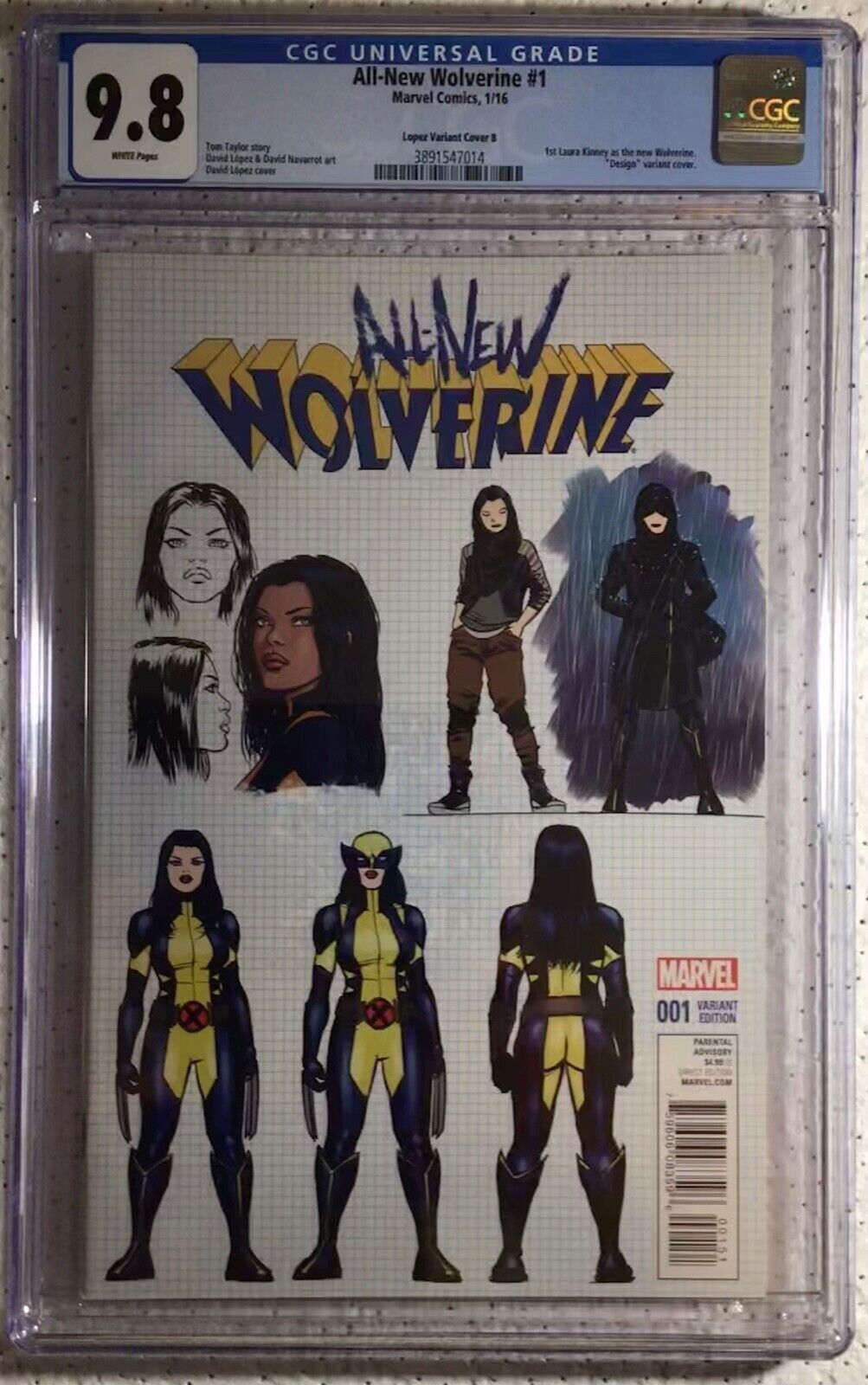 Marvel, All-New Wolverine #1, CGC 9.8, Wpgs, 1st Laura (X23) as ...