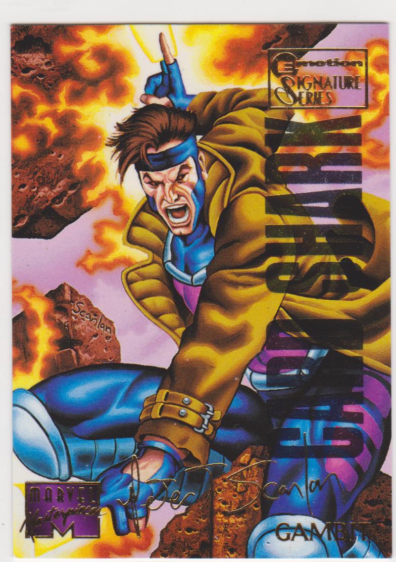 1995 Marvel Masterpieces Gold Foil Signature Series #36 Gambit | Comic ...