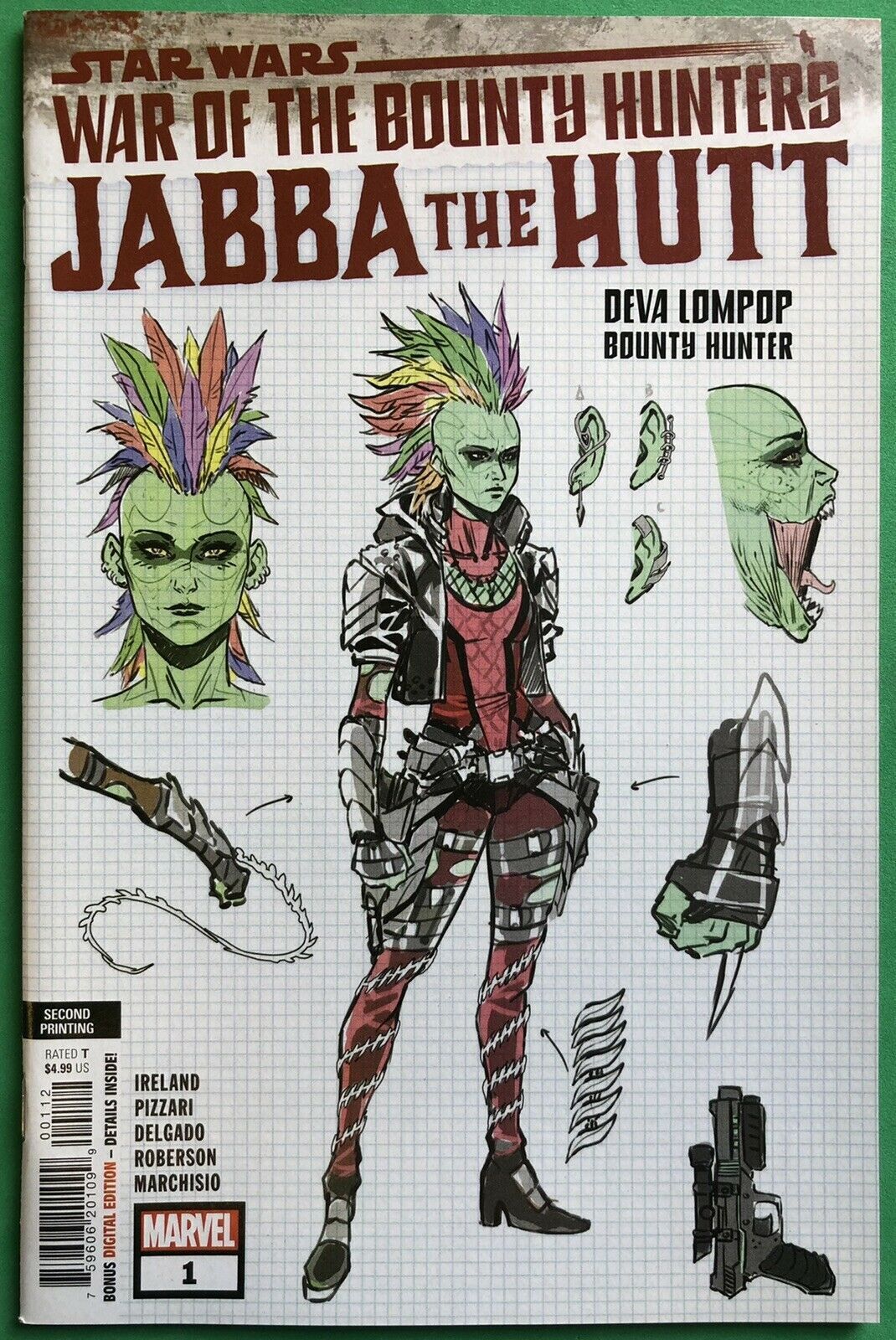 Star Wars War Bounty Hunters Jabba The Hutt #1 2nd Print Design Variant ...