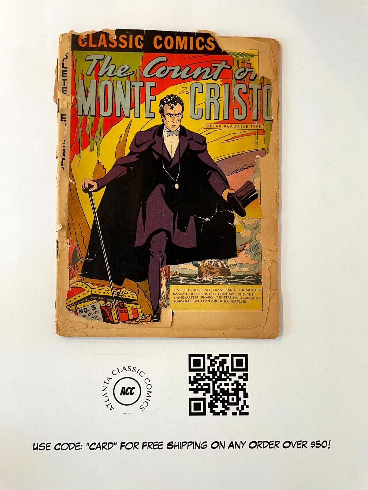 Classic Comics # 3 PR 1st Edit. Gilberton Comic Book Count Monte Cristo ...