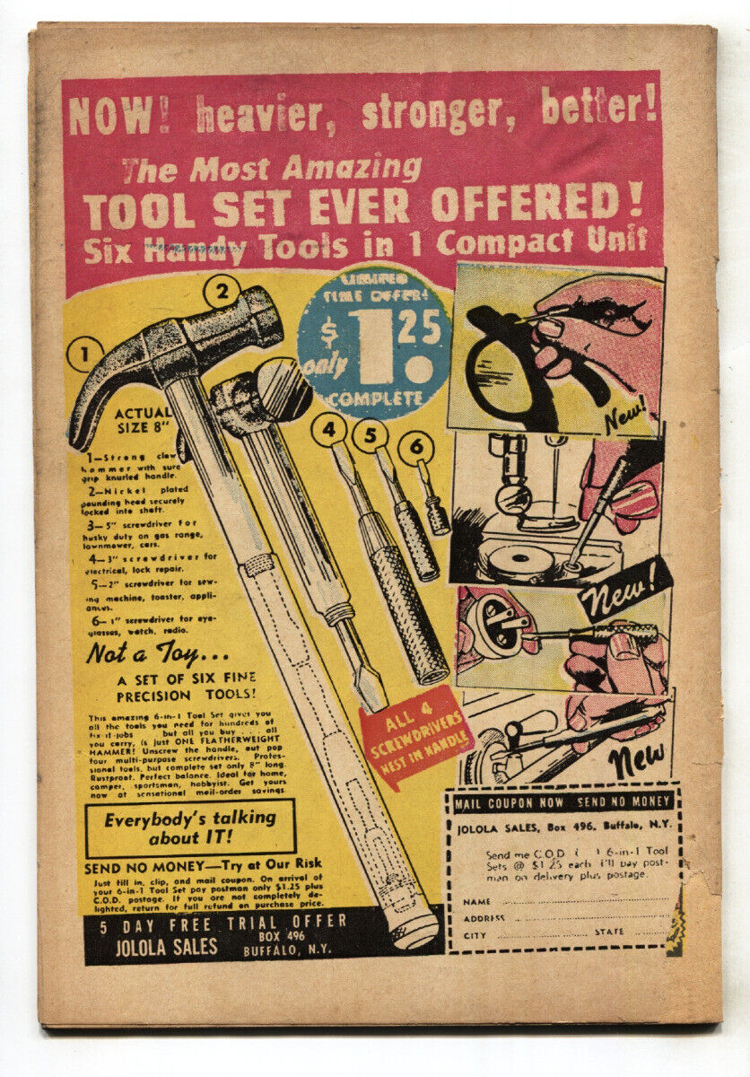 Strange Mysteries #4--1952--monster ripping clothes off woman ...