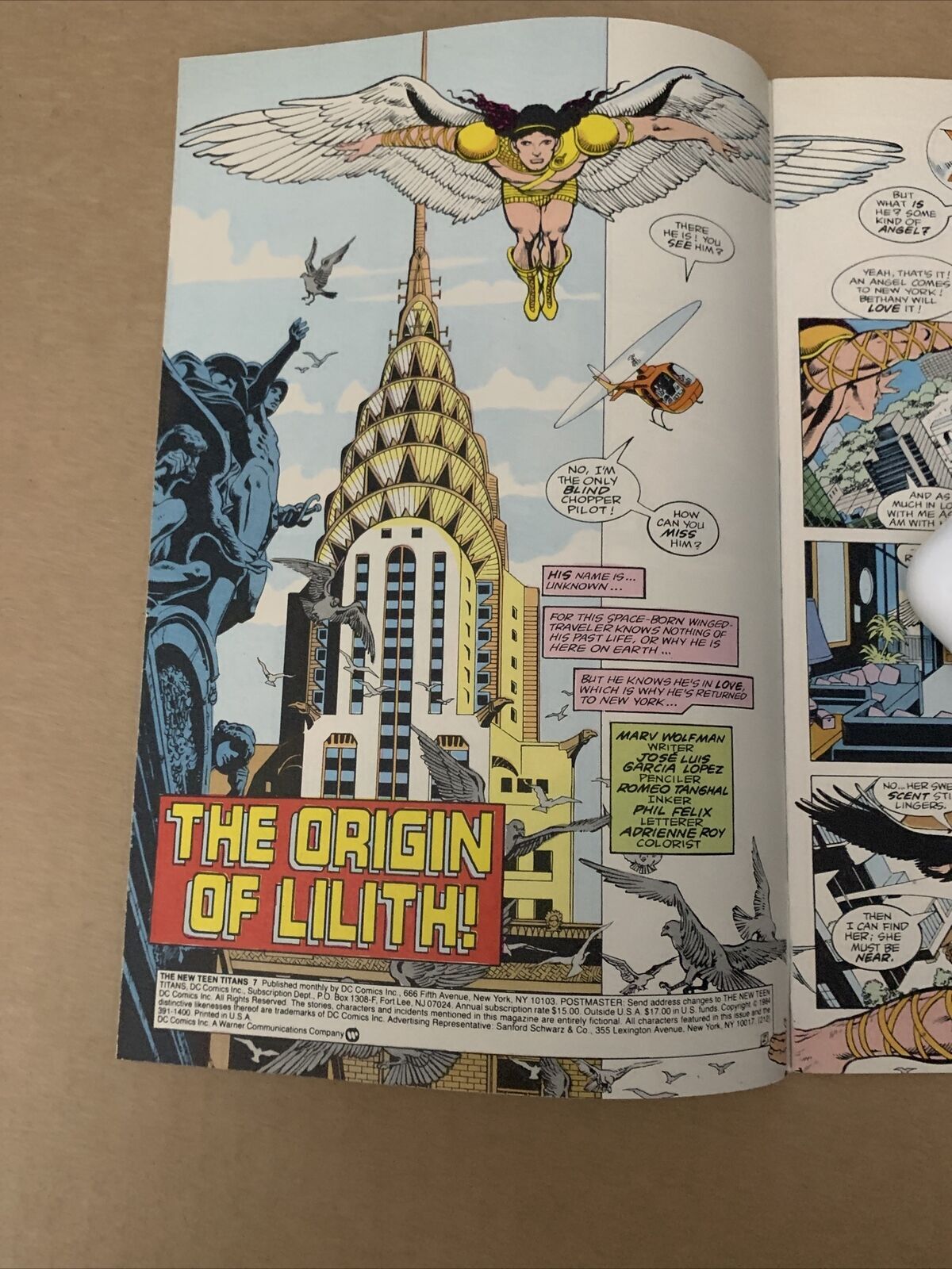 The New Teen Titans v2 #7 DC 1985 Origin of Lilith! Azrael Starfire 1st ...