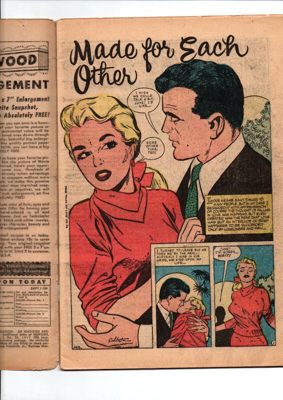 True Tales Of Love #25 - Vince Colletta cover & art - Atlas - 1956 ...