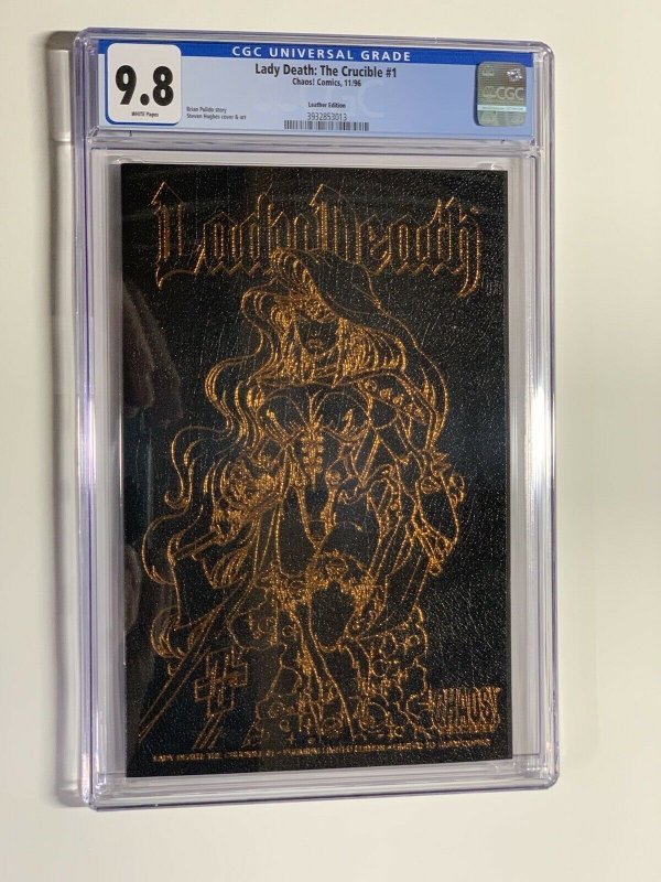 Lady Death The Crucible 1 cgc 9.8 chaos leather edition variant 1996 ...