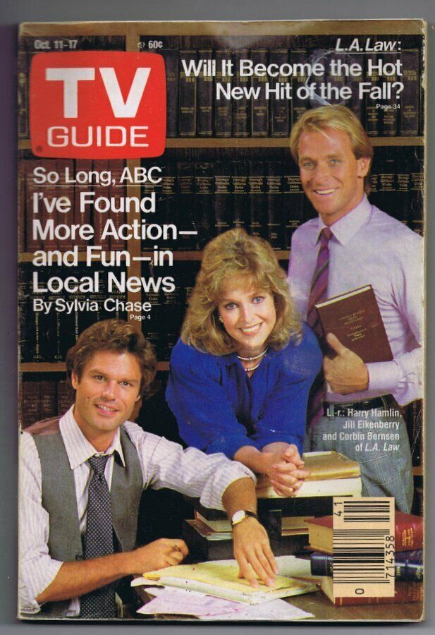 ORIGINAL Vintage October 11 1986 TV Guide No Label LA Law Corbin ...