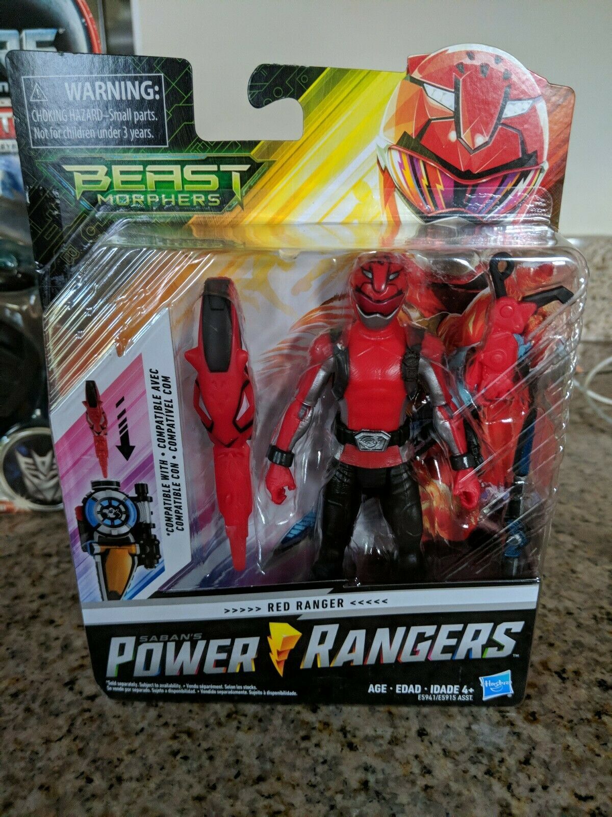 New Genuine Power Rangers Beast X Morphers Red Ranger Red Fury Mode ...