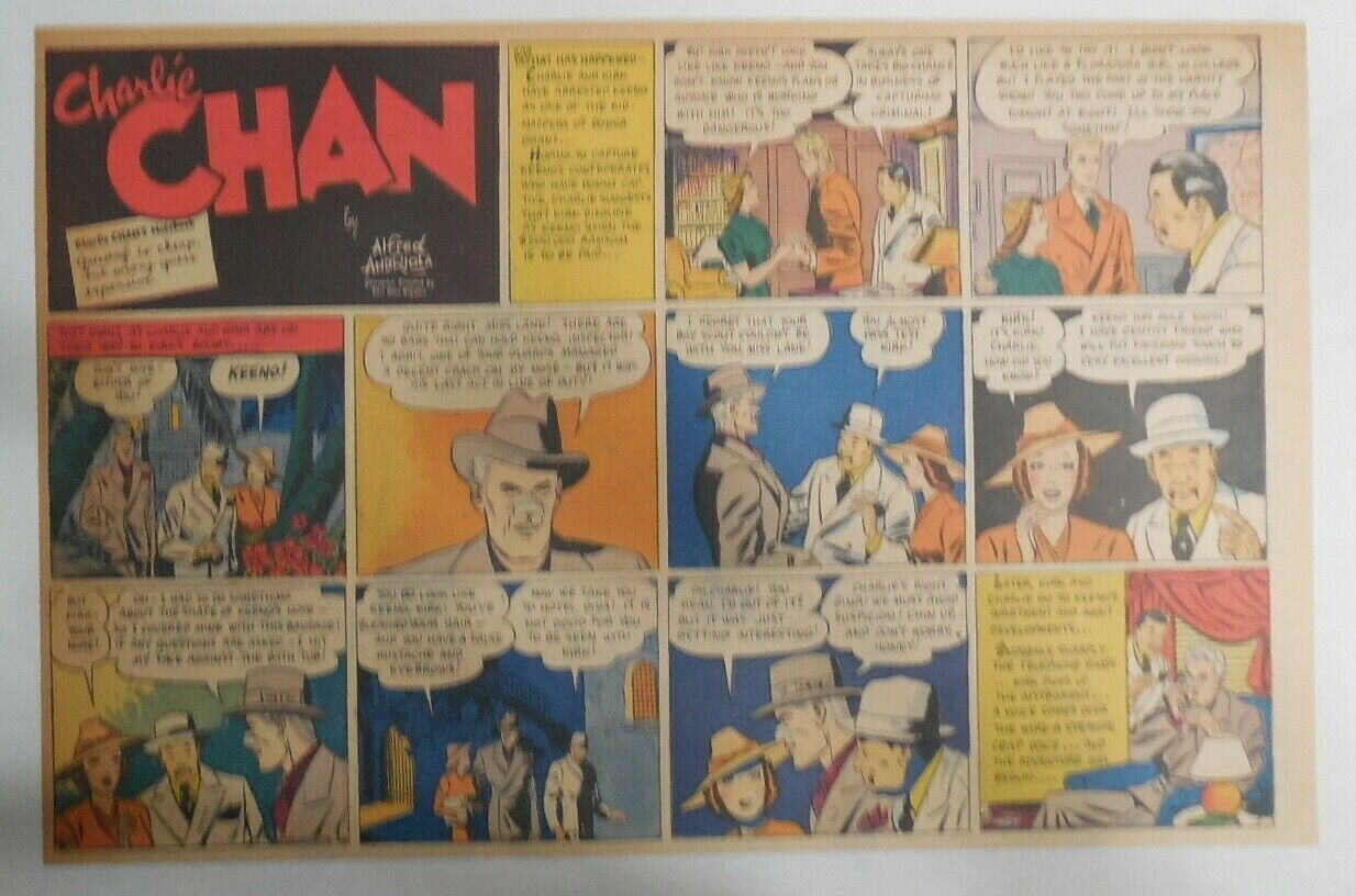 Charlie Chan by Alfred Andriola from 4/2/1939 Year #2 Size: 11 x 15 ...