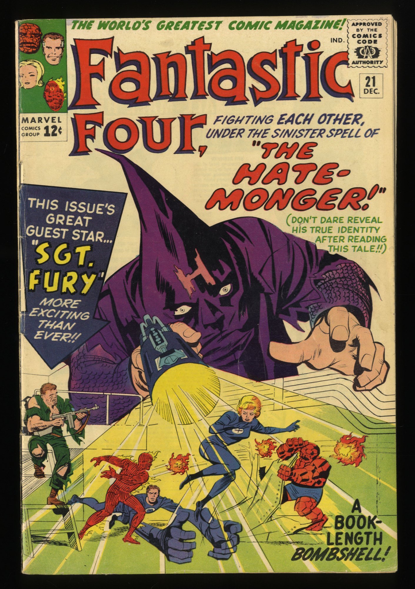 Fantastic Four #21 FN- 5.5 1st Appearance Hate-Monger! | Comic Books ...