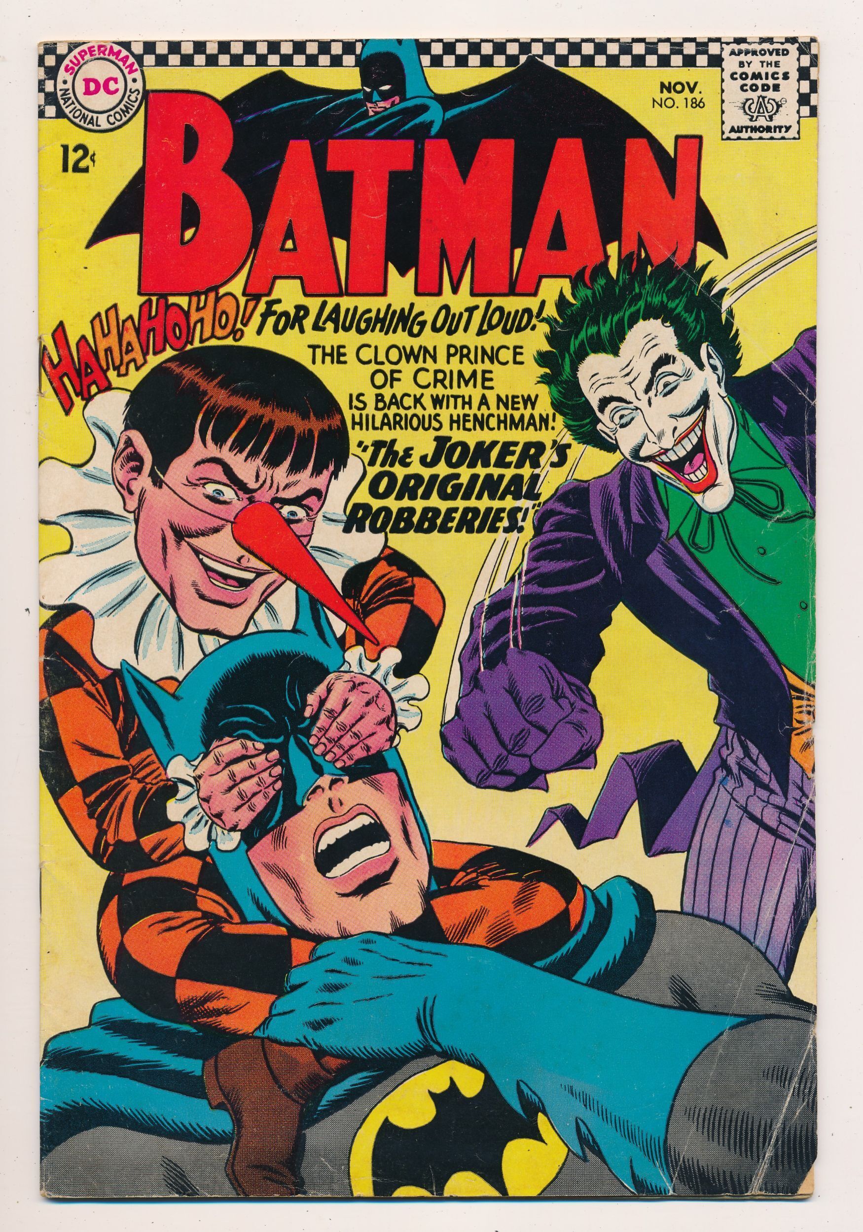 Batman #186 | 11/1966 | 6.0 FN | 1st Gabby the Clown | Comic Books ...