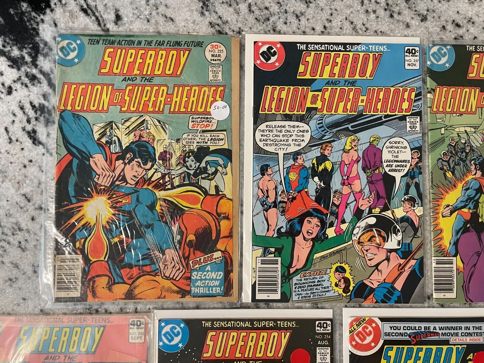 7 Superboy DC Comic Books # 246 247 254 255 256 257 225 Superman Batman ...