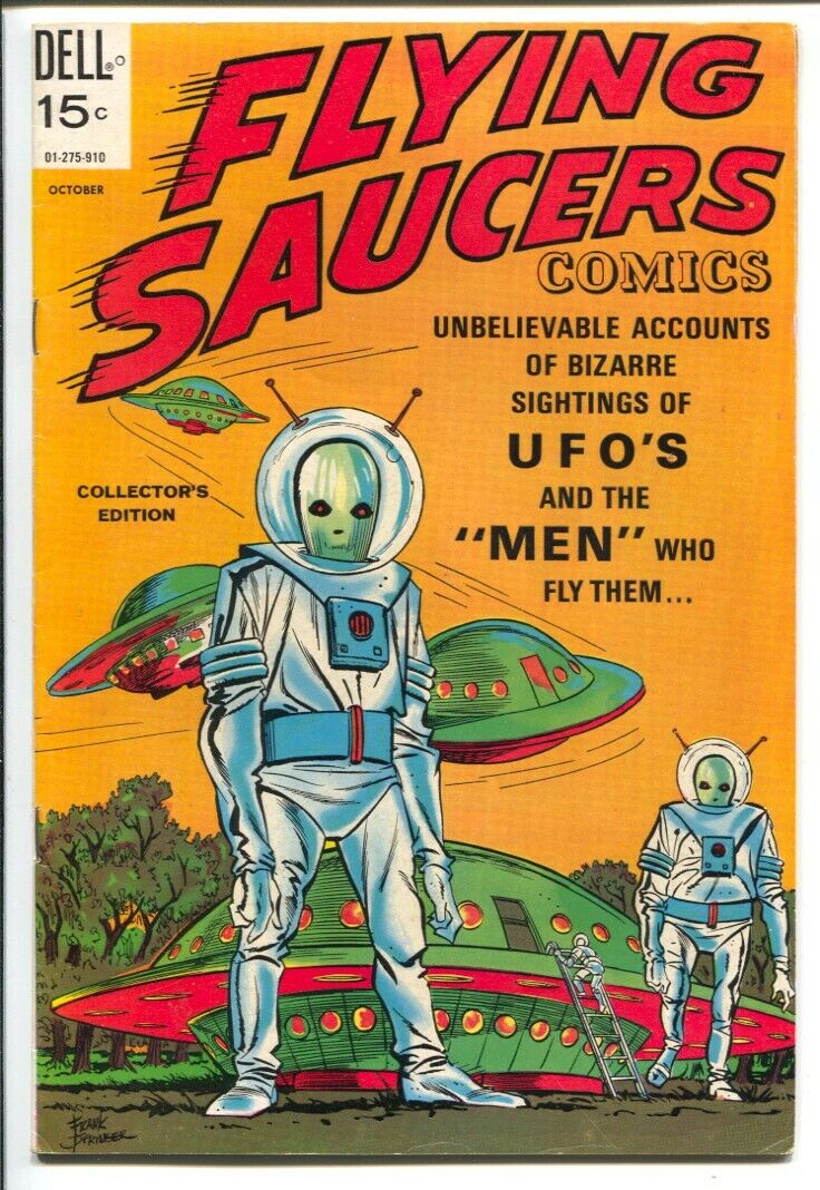 Flying saucers #5 1969-Dell-saucers & aliens cover-Collectors Edition ...