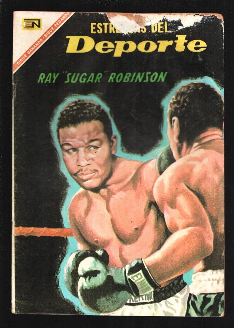 Estrellas del Deporte-Sugar Ray Robinson #23 1967-Boxing imagery ...