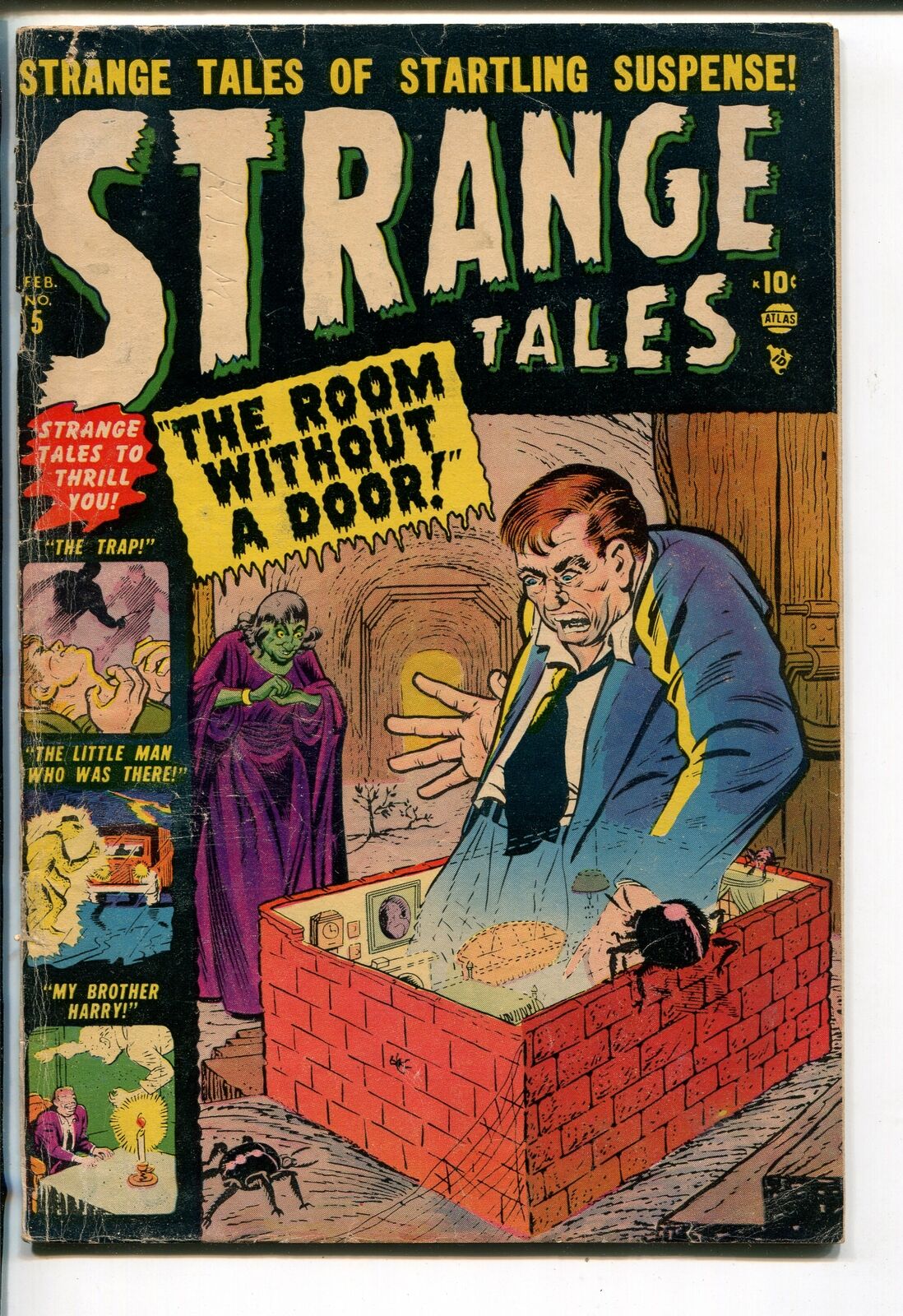 Strange Tales #5 1952-Atlas-Joe Maneely Horror Cover-Grotesque-Vg Minus ...