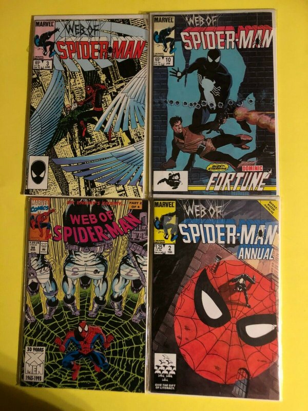 WEB of Spider-Man [Lot of 10] V1 #'S1 #2 Annual,#3,6,10,24X2,27,98,105 ...