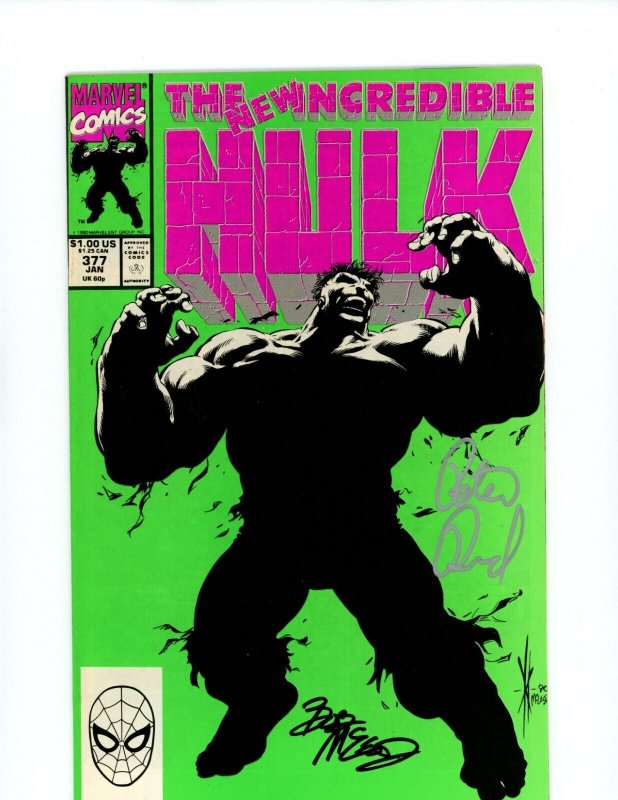 The Incredible Hulk #377 - Signed by Peter David & Bob Mcleod (9.2 ...