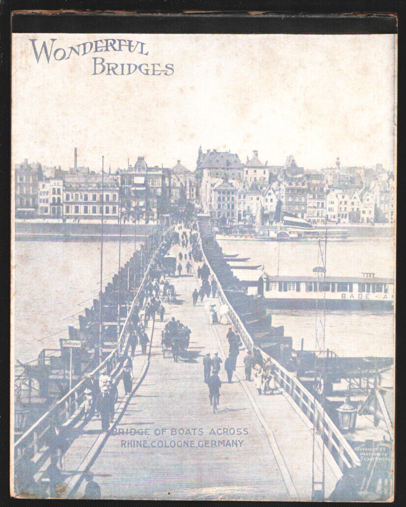 Wonderful Bridges Writing Pad 1900's-"Bridge of Boats Across Rhine ...