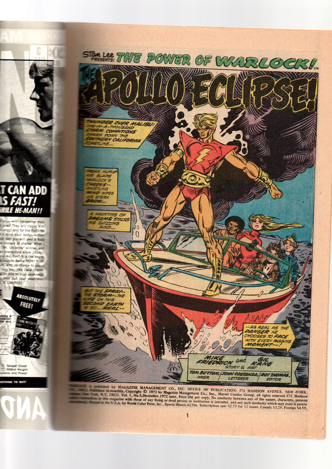 Power of Warlock #3 - 1st appearance Apollo - 1972 - (-NM) | Comic ...