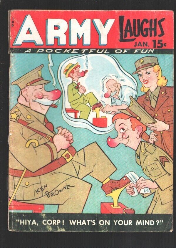 Army Laughs Vol. 5 #10 1/1946-Bill Wenzel-Joey Oakes-Ken Browne & others-Cart... | Comic Books ...
