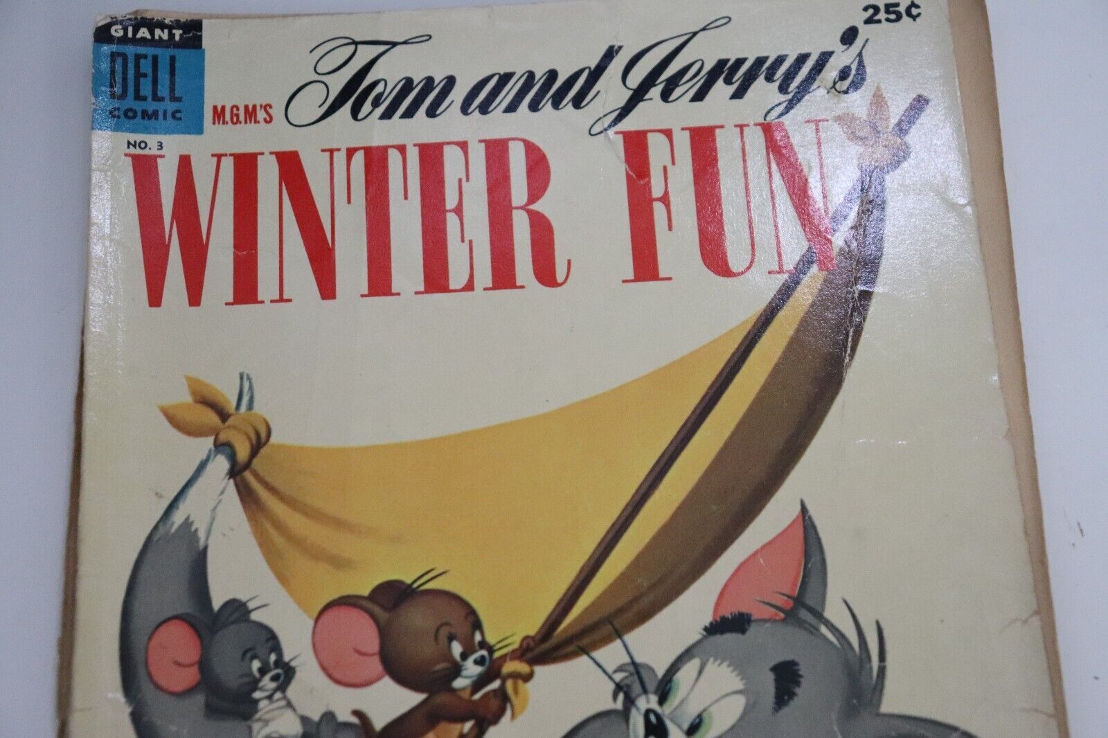 Tom and Jerrys Winter Fun #3 Dell Giant Droopy Barney Bear | Comic ...