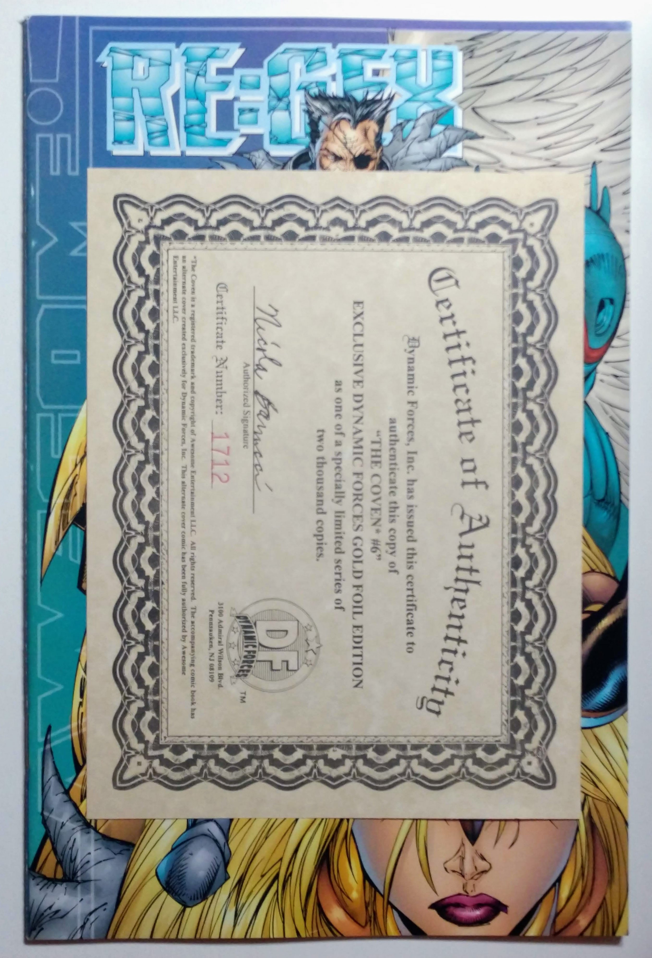 Coven #6 (1998) Certificate of Authenticity - 2000 copies sold | Comic ...