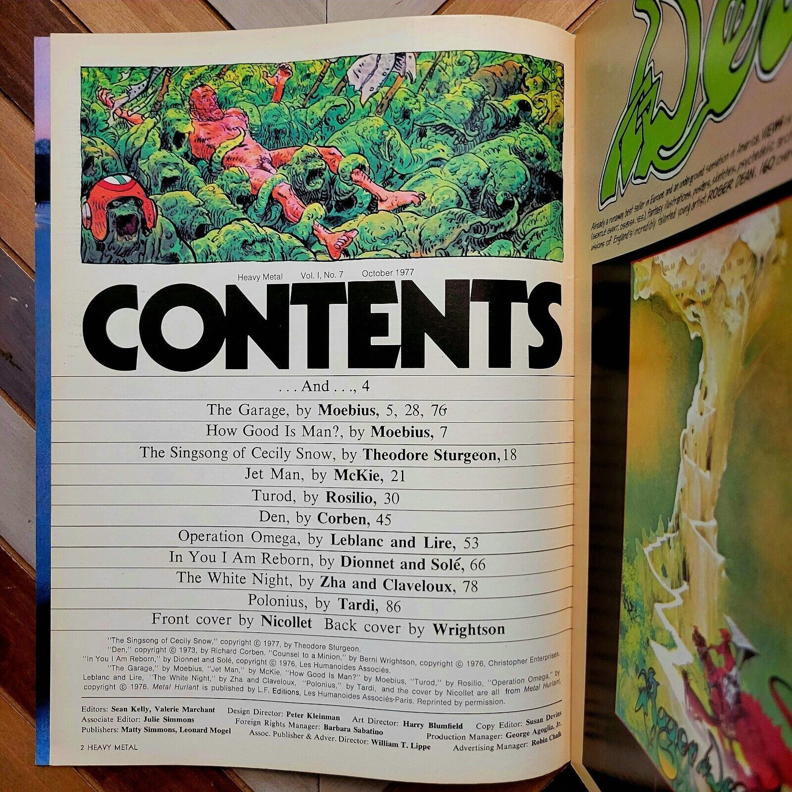 HEAVY METAL VOL. 1 #7 VF- (HM 1977) Sharp! WRIGHTSON Cover! MOEBIUS ...