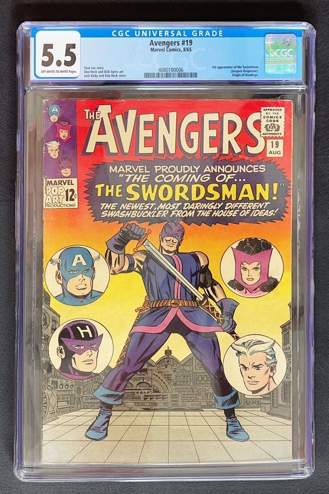 Avengers #19 Marvel 1965 CGC 5.5 | Comic Books - Silver Age, Marvel ...