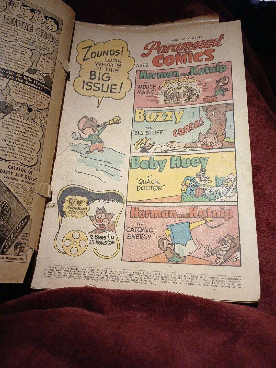 1953 Harvey Comics Hits 62 Paramount Animated Comics (#2) EARLY Baby ...