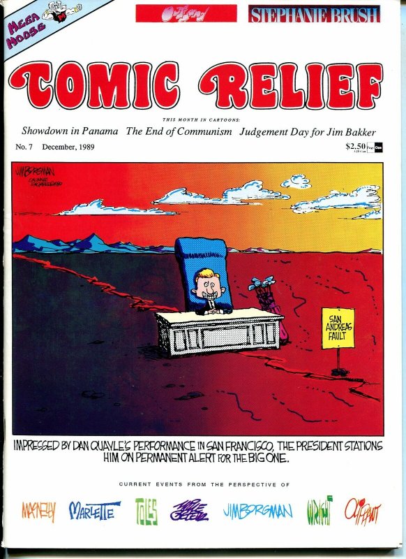 Comic Relief #7 1989-Calvin & Hobbes-political cartoons-Toles ...