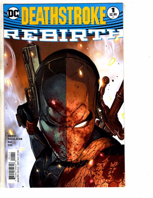 3 DC Rebirth Comic Books # 1 Rebirth VARIANT Batman Beyond Deathstroke ...