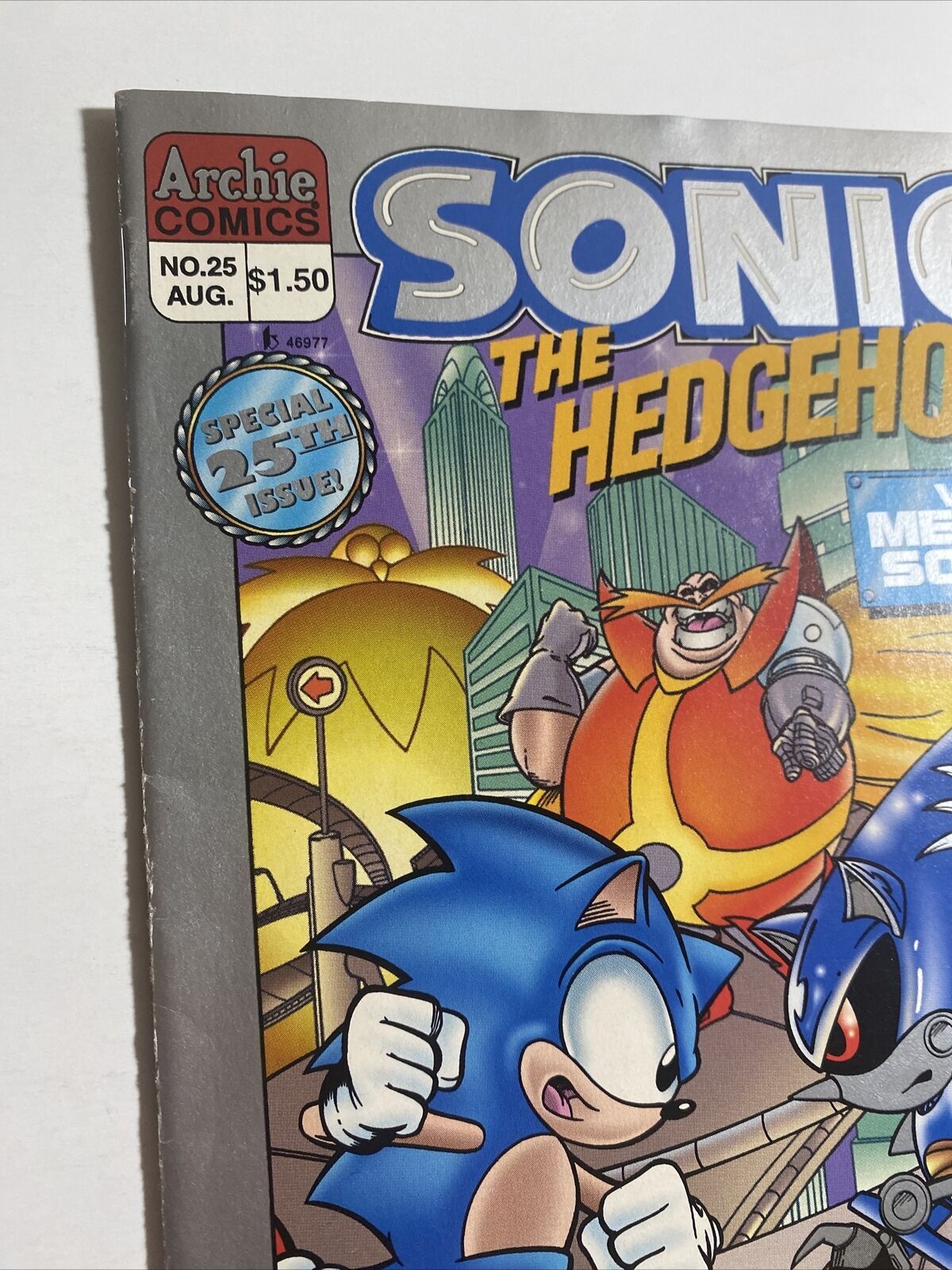 SONIC THE HEDGEHOG #25 NEWSSTAND Variant 1ST METAL SONIC Archie Comics ...