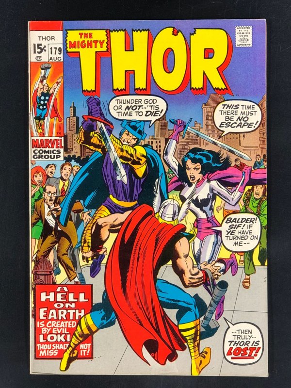 Thor #179 (1970) FN/VF Crusty Bunkers Cover! Loki Appearance | Comic ...