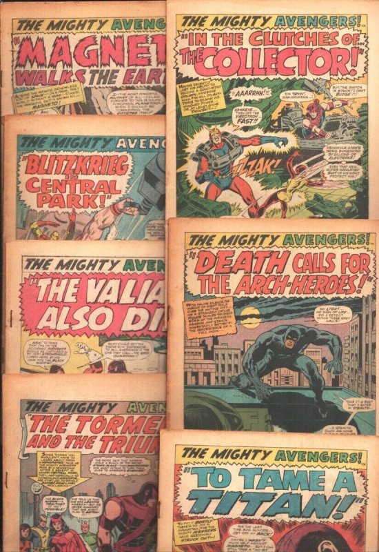 Avengers Coverless Silver Age Lot of 7 Issues 1967-Includes issues 39 ...