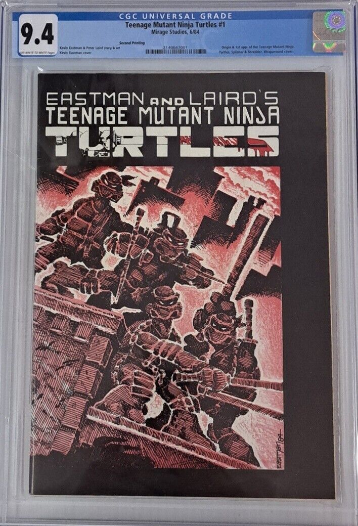 Teenage Mutant Ninja Turtles #1 CGC 9.4 Second Printing 1st Splinter ...